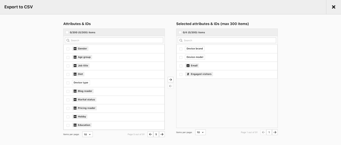 Export An Audience To A CSV File Piwik PRO Help Center