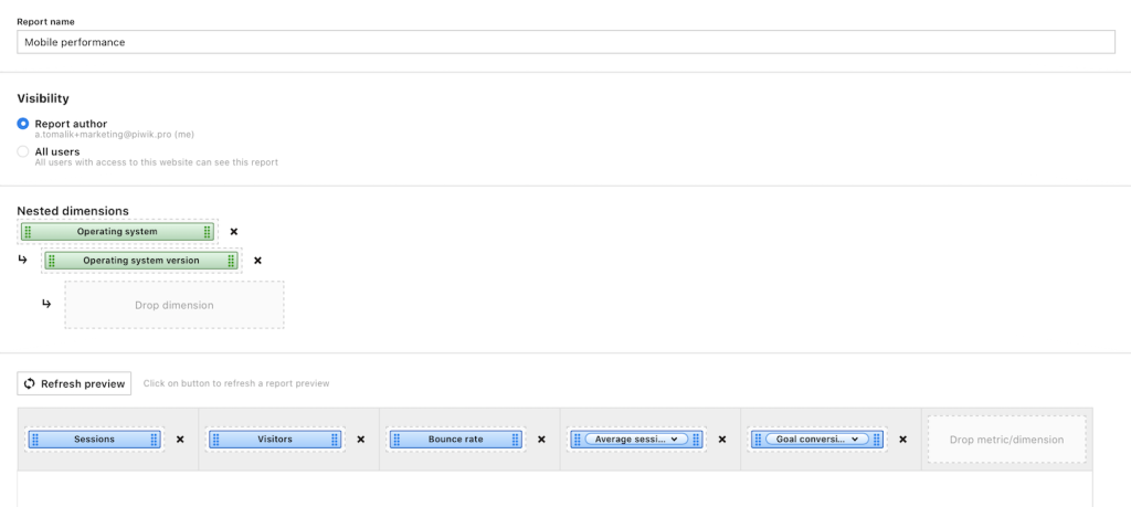 12 useful custom reports | Piwik PRO help center