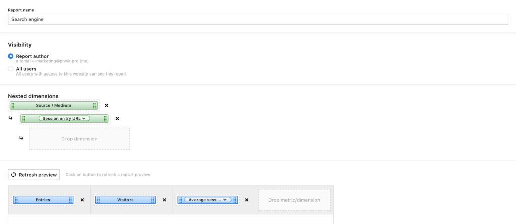 12 useful custom reports | Piwik PRO help center