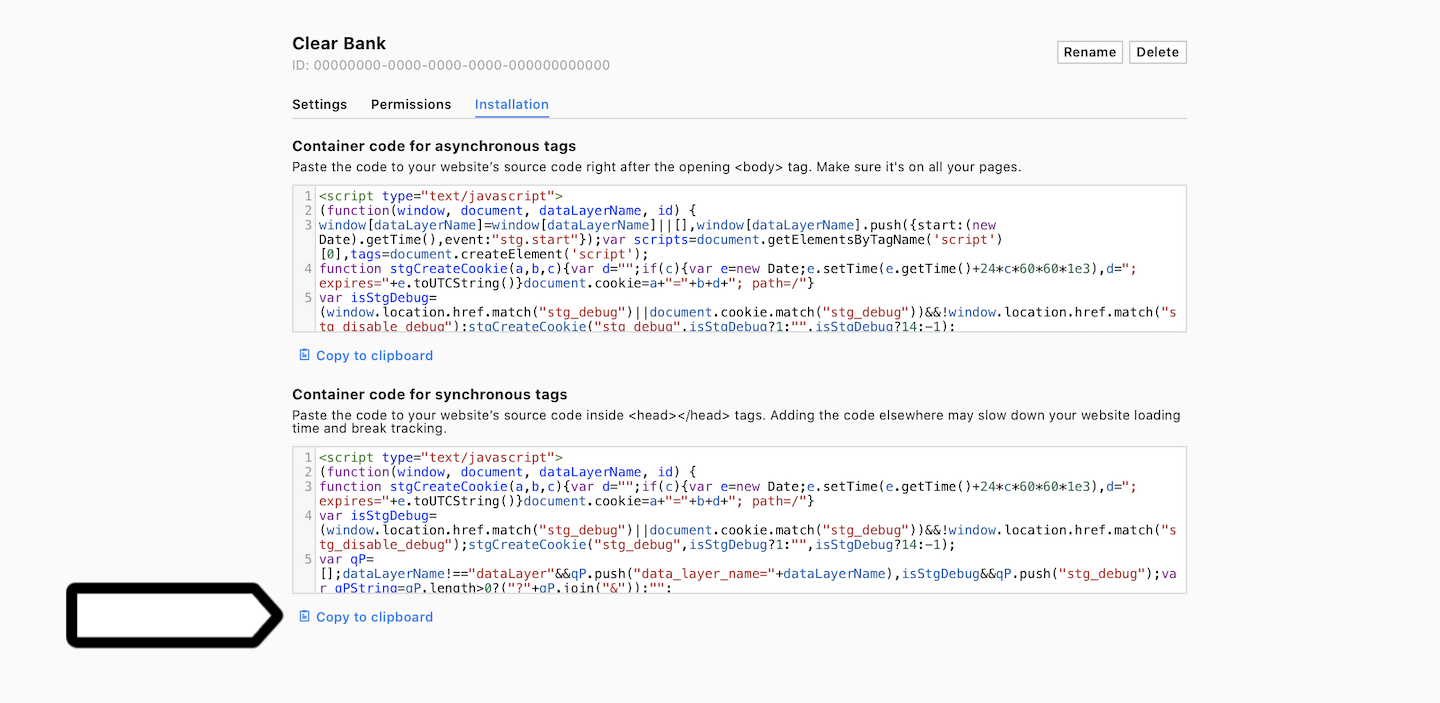 Install a tracking code | Piwik PRO help center