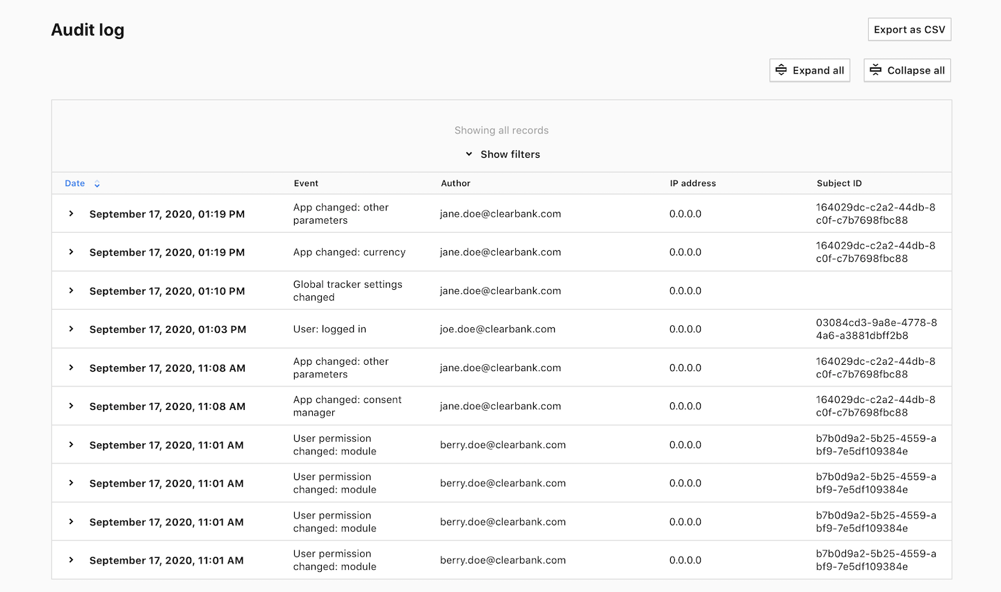 About Audit Log Piwik PRO Help Center