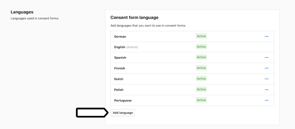 Add languages to your consent form | Piwik PRO help center