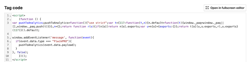 Collect data from iframe forms | Piwik PRO help center