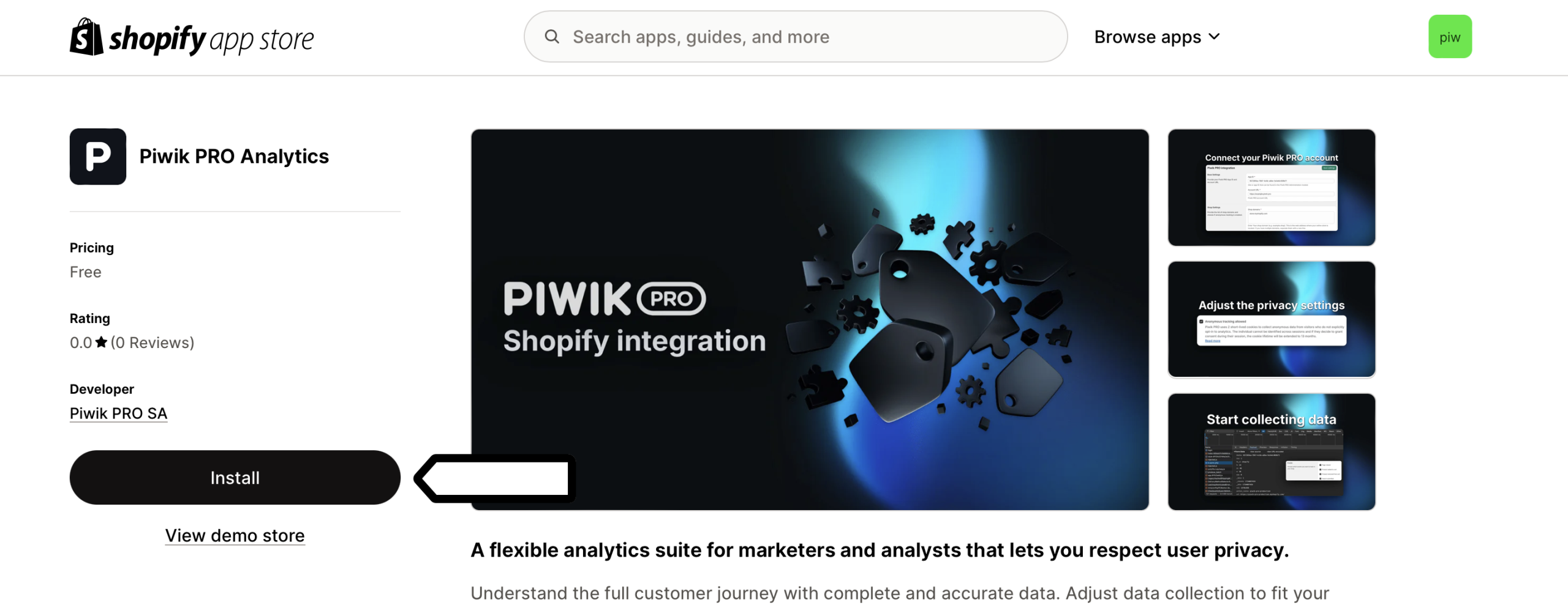 Shopify: Install Piwik PRO app | Piwik PRO help center